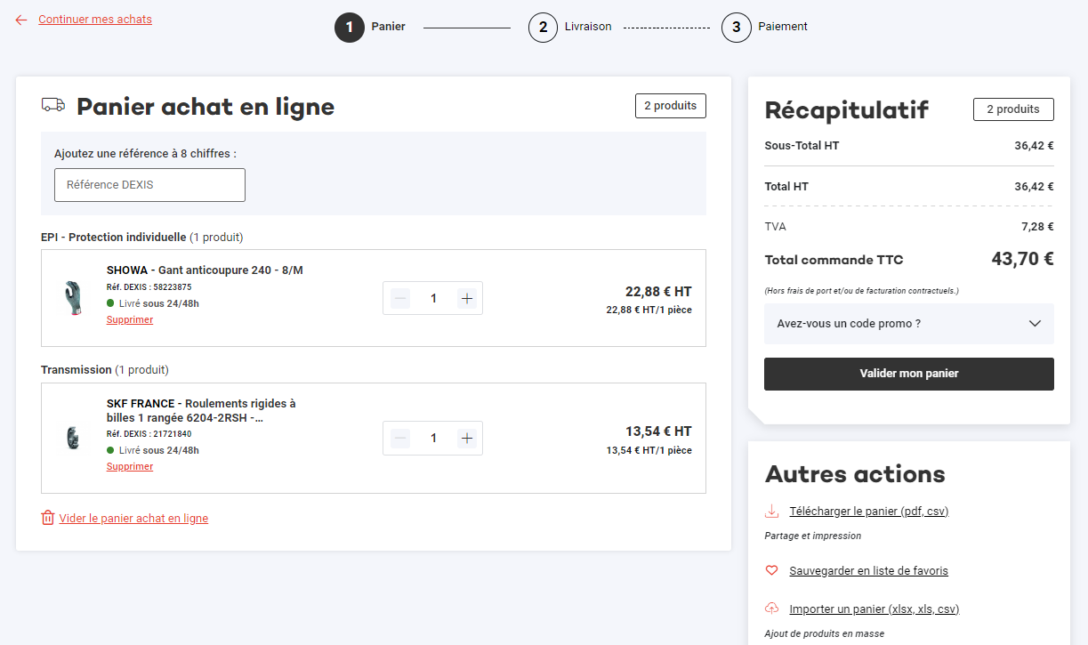 Comment passer commande en ligne ? – Dexis