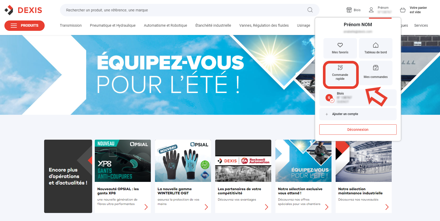 Comment passer commande en ligne ? – Dexis